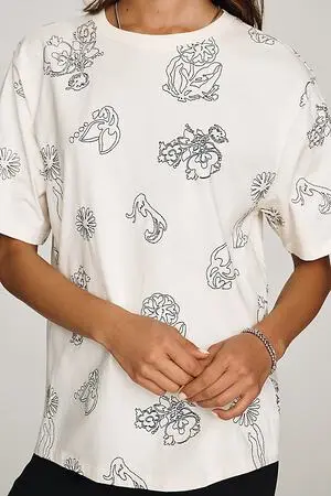 Scotch & Soda Cotton Embroidered Tee