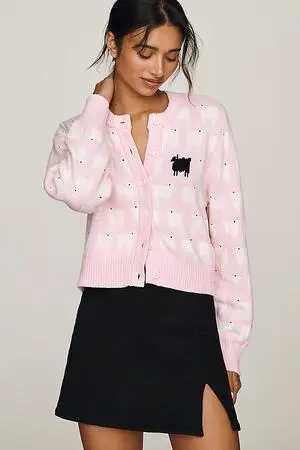 ROWING BLAZERS Cropped Graphic Print Crew Neck Sweater