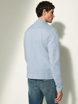 Overland Denton Cotton-blend Half-zip Sweater