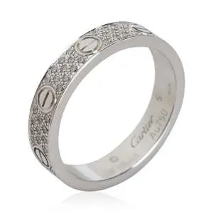 Cartier White Gold Diamond Small Model Love Ring