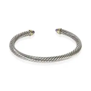 David Yurman Sterling Silver Amethyst Cable Classic Bracelet
