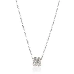 Tiffany & Co. Sterling Silver Diamond Lace Pendant Necklace - Sterling_silver