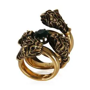 Gucci Gold-plated Tigers Hear Wrap Ring