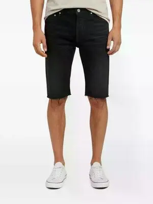 Saint Laurent Cotton Bermuda Shorts With Raw Hem