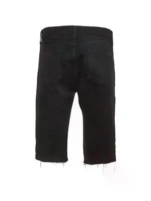 Saint Laurent Cotton Bermuda Shorts With Raw Hem