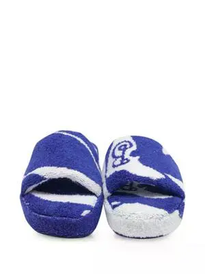 Burberry Towelling Slippers With Graphic Print