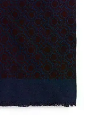 FERRAGAMO Gancini Monogram Scarf - Blue