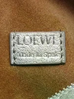 Loewe Mini Calfskin Puzzle Edge Satchel - Silver