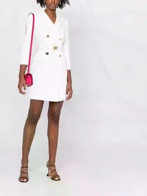 Elisabetta Franchi Notched Lapel Double-breasted Dress