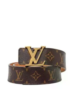 LOUIS VUITTON 2011 Monogram Initiales Reversible Belt - Brown