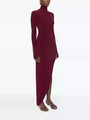 Norma Kamali Ruched Asymmetric Hem Dress