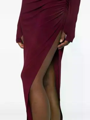 Norma Kamali Ruched Asymmetric Hem Dress