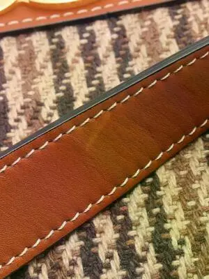 Celine Tweed And Calfskin Triomphe Crossbody Bag