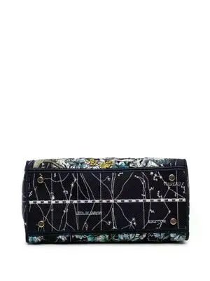 Dior Medium Embroidered Canvas Zodiac Lady D Lite Satchel - Blue