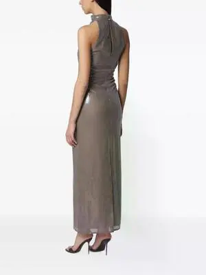 ROTATE BY BIRGER CHRISTENSEN Sleeveless Sequin Embellished Maxi Dress - Brown