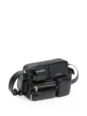 Balenciaga Superbusy Crinkled Leather Messenger Bag