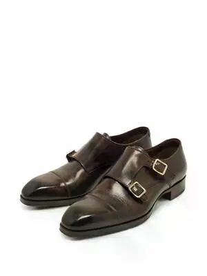 TOM FORD Elkan Leather Monk Shoes