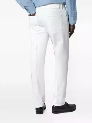 PT TORINO Logo Patch Tapered-leg Jeans - White