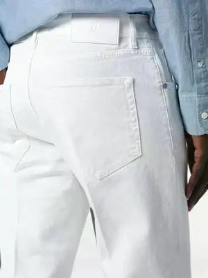 PT TORINO Logo Patch Tapered-leg Jeans - White