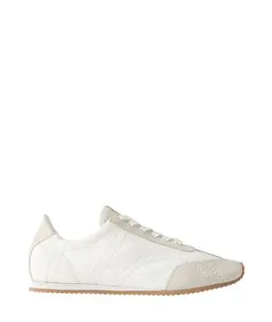 TOTEME Flex Suede-trimmed Shell Sneakers