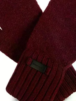 Canada Goose Ribbed-knit Logo Patch Mittens
