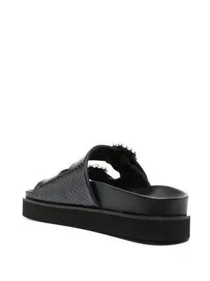 Maje Embellished Snakeskin Effect Sandals