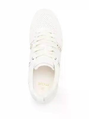 Maje Embellished Leather Sneakers