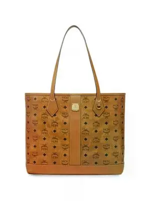 Mcm Visetos Monogram Tote Bag - Neutrals