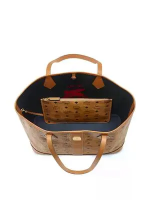 Mcm Visetos Monogram Tote Bag - Neutrals