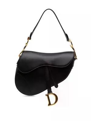 Dior Smooth Calfskin Saddle Bag Shoulder Bag - Black