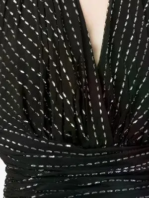 IRO PARIS Metallic Ruched Mini Dress
