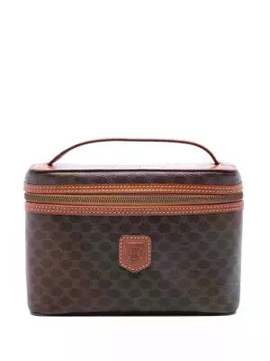 Celine Macadam Coated Canvas Vanity Bag - Brown