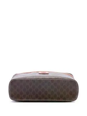 Celine Macadam Coated Canvas Vanity Bag - Brown