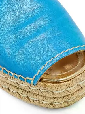 Prada Leather Platform Espadrilles