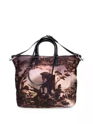 Prada Tessuto Temple Print Tote Bag