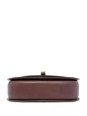 Gucci Grained Calfskin Bamboo Night Satchel - Brown