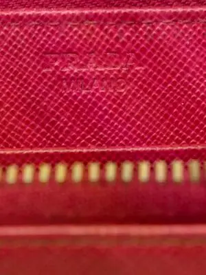 Prada 2015-2026 Saffiano Zip Around Wallet Long Wallets - Pink