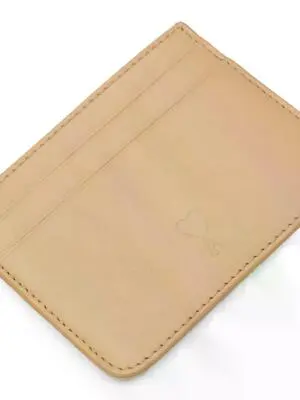 AMI Paris Cowhide-leather Card-holder With De Coeur