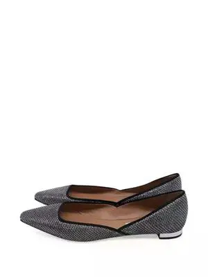 AQUAZZURA Maia Glitter Ballet Flats