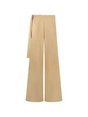 Alberta Ferretti Draped Flared Trousers