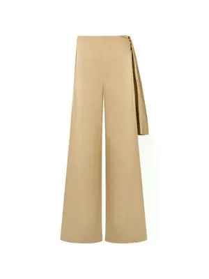 Alberta Ferretti Draped Flared Trousers