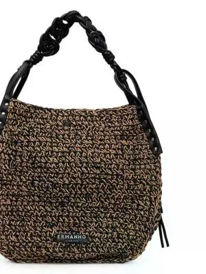 ERMANNO FIRENZE Braided-handle Raffia Tote Bag