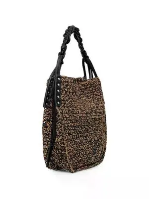 ERMANNO FIRENZE Braided-handle Raffia Tote Bag