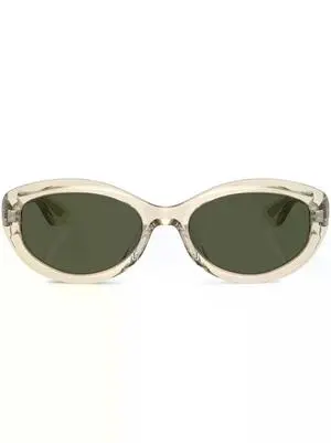 Oliver Spencer 1969c Oval-frame Sunglasses - Yellow