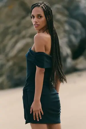 Free People Selly Good Feels Mini Dress - Black