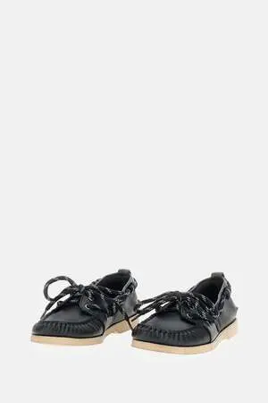 GOLDEN GOOSE Baby Billa Boat Moccasins - Nero
