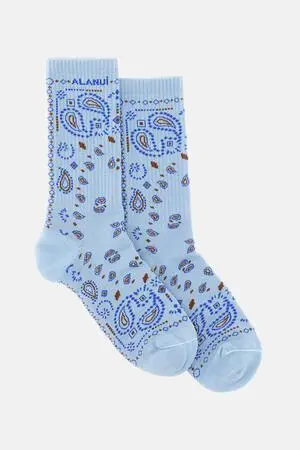 Alanui Alanui Bandana Socks Azzurro