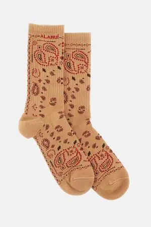 Alanui Alanui Bandana Socks Beige