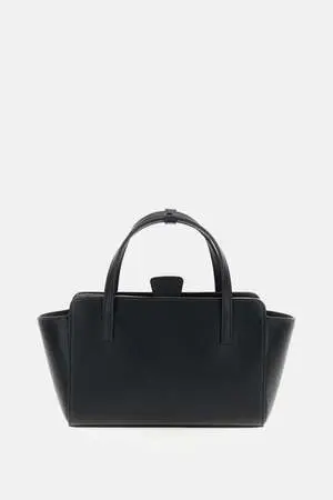 HIDESINS Leather Shoulder Bag With Flap - Nero
