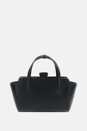 HIDESINS Leather Shoulder Bag With Flap - Nero